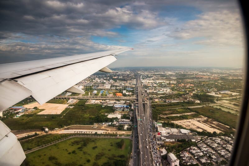 Aerial View from the Plane stock image. Image of flight - 148894533