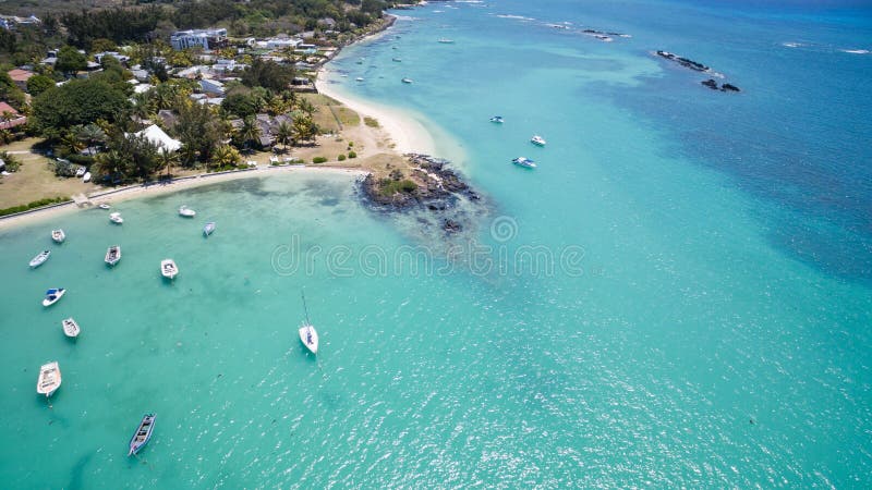 Aerial View: Pointe Aux Roches Stock Photo - Image of golf, roches ...