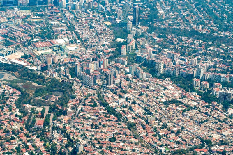 Aerial View of the Polanco Municipality of Mexico City - CDMX Stock ...