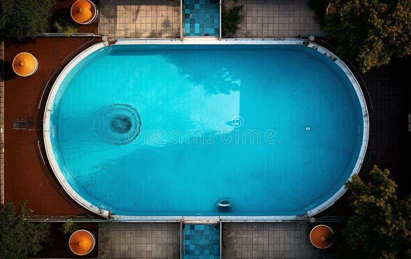 Aerial View of the Pool. Generative Ai Stock Image - Image of floating ...
