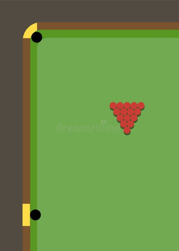 Aerial View of a Pool Table Stock Vector - Illustration of pool, pocket ...