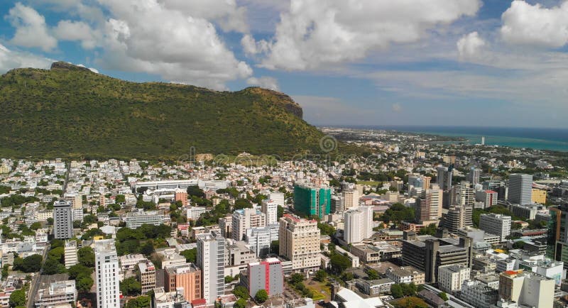 Aerial View of Port Louis in Mauritus Stock Image - Image of town, view ...