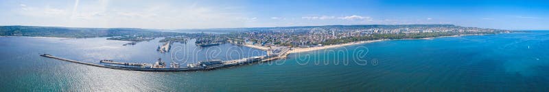 Aerial View of the Port of Varna in Bulgaria Stock Image - Image of ...