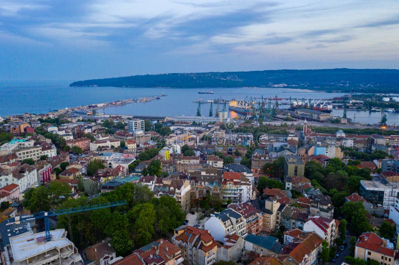 Aerial View of the Port of Varna in Bulgaria Stock Photo - Image of ...