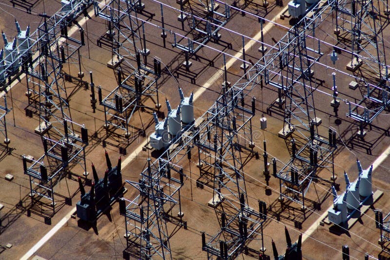 Aerial view of power lines stock photo. Image of resource - 2590568