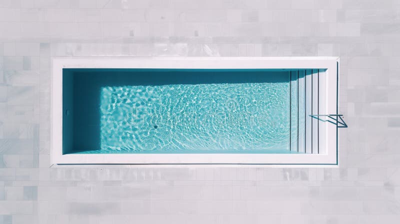 Aerial View of a Pristine Rectangular Pool with Clear Blue Water Stock ...