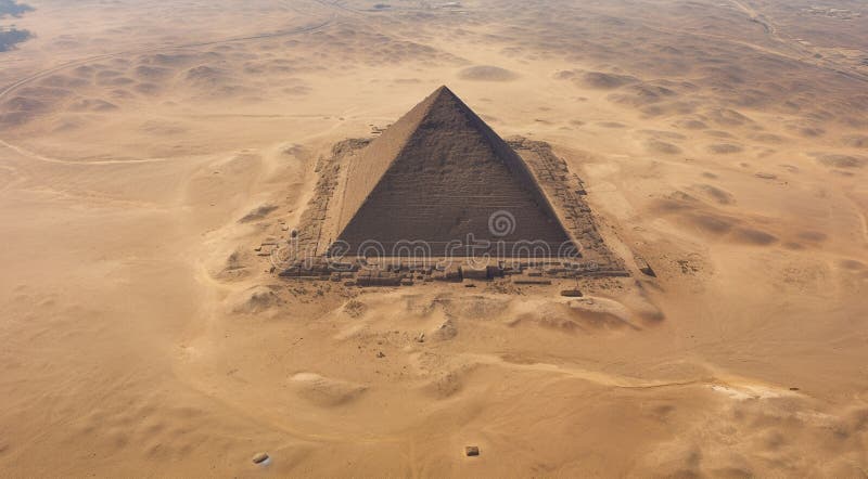 Aerial View of the Pyramid, Pyramid in the Desert Stock Illustration ...