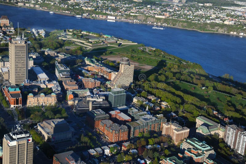 Quebec City Aerial View stock photo. Image of stone, river - 10285330