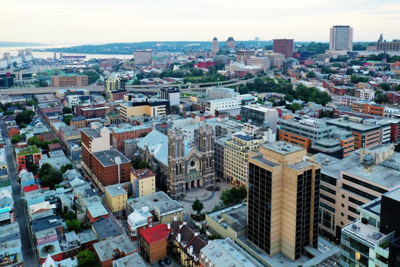 Aerial View of Quebec City Downtown, Canada Stock Image - Image of ...