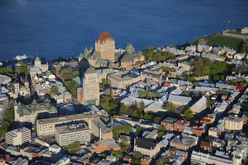 Aerial view of Quebec City stock photo. Image of daytime - 46490264