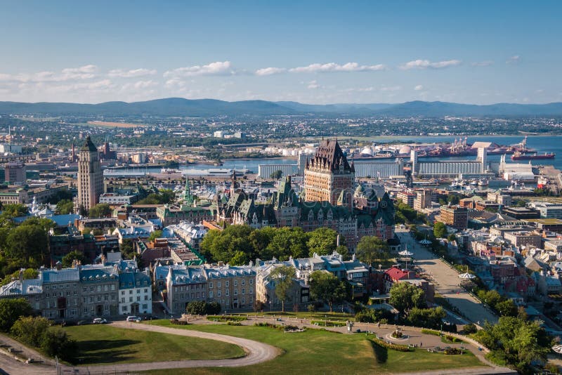Aerial View of Quebec City during Summer in Quebec, Canada Stock Image ...