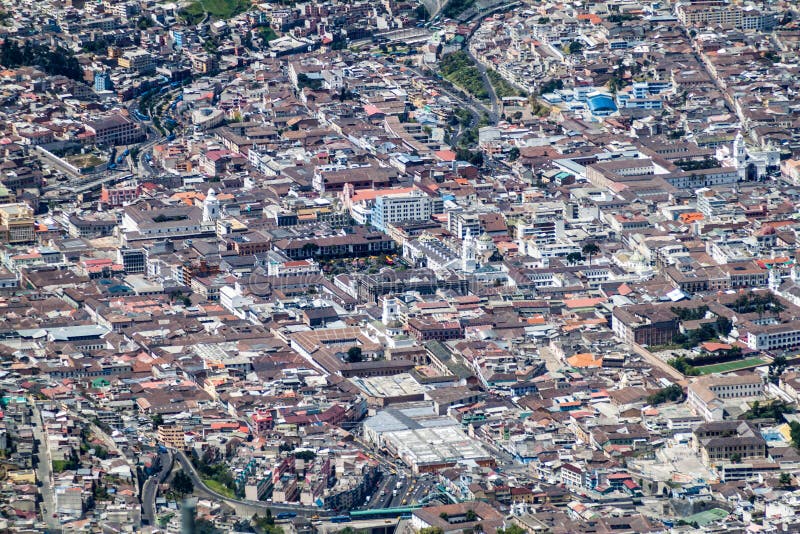 Aerial view of Quito stock image. Image of ecuador, latin - 131696933
