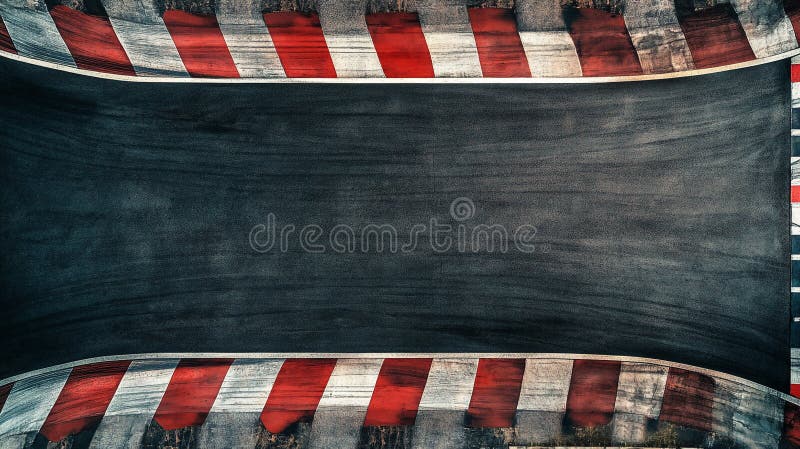 Racing Track Overview with Red and White Curbs at Sunset Hour ...