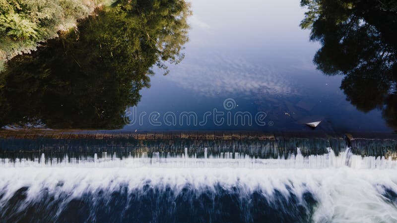 Aerial View of a Raft on the River Becva from a View Over the Raft ...