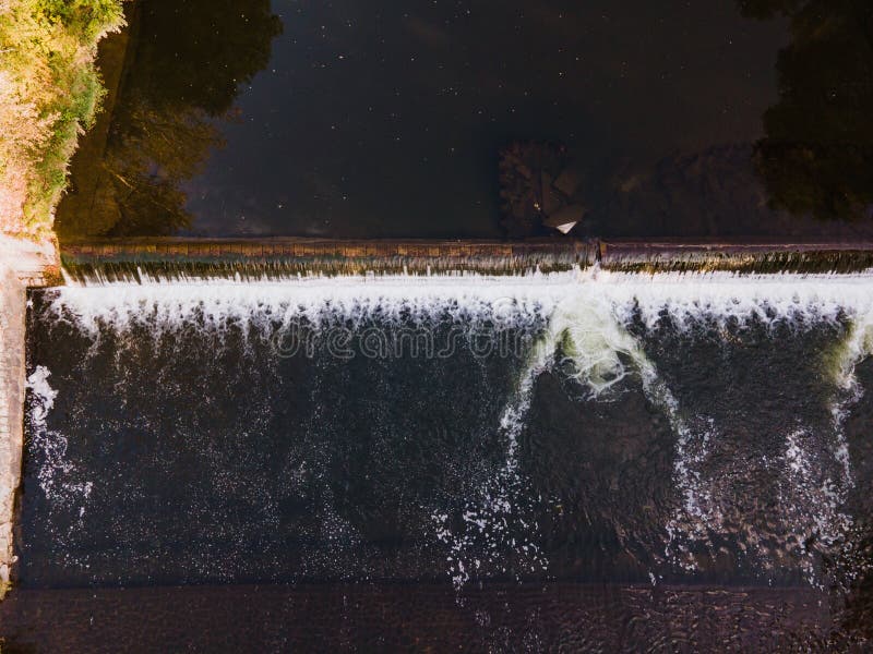 Aerial View of a Raft on the River Becva from a View Over the Raft ...
