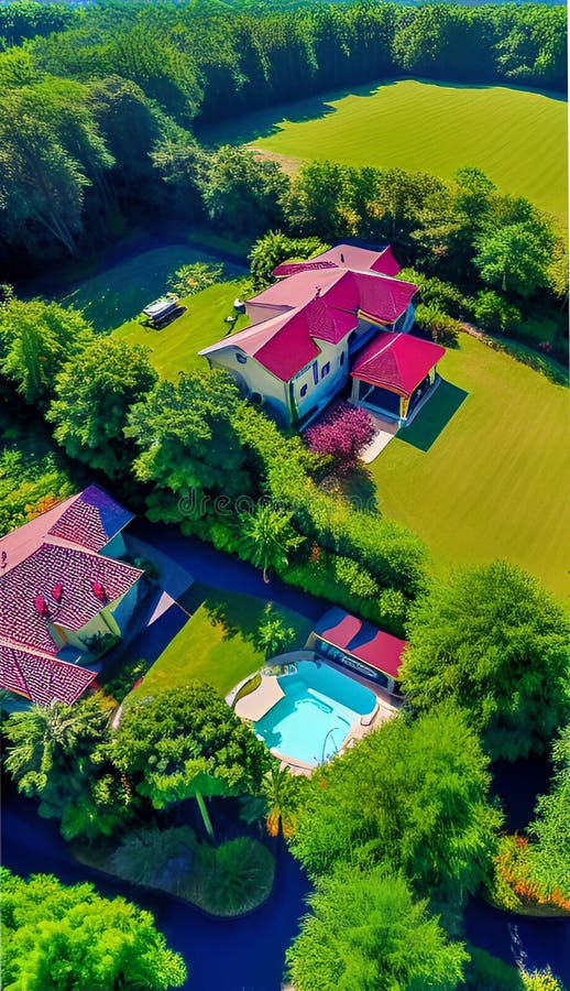 Aerial View of a Random Area Illustration Artificial Intelligence ...