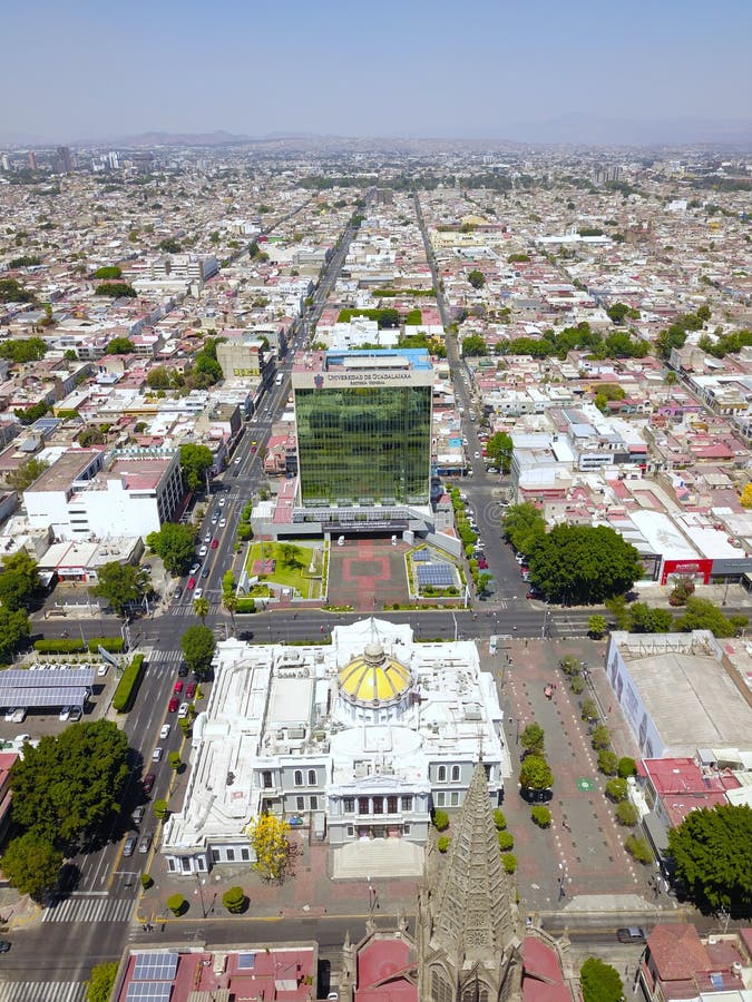 Aerial View of the Rectory Tower of the University of Guadalajara ...