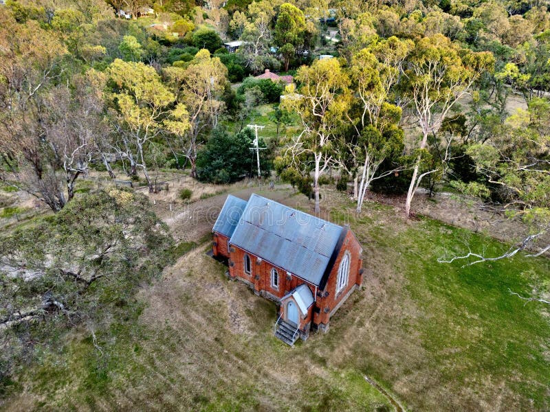 An Aerial View of the Red Brick Building of the House Stock Image ...