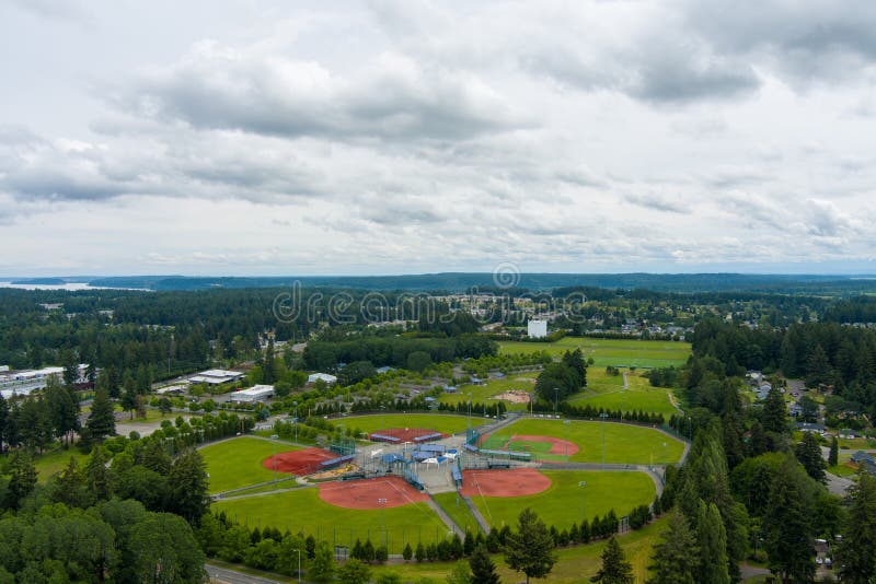 Aerial View of the Regional Athletic Complex in Lacey, Washington Stock ...