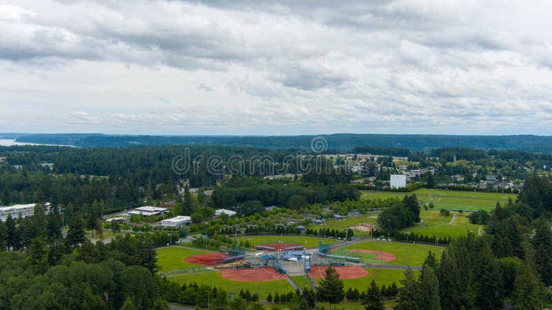 Aerial View of the Regional Athletic Complex in Lacey, Washington Stock ...