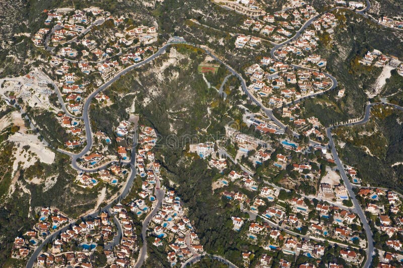 Aerial View of Residential Area Stock Image - Image of aerial, natural ...