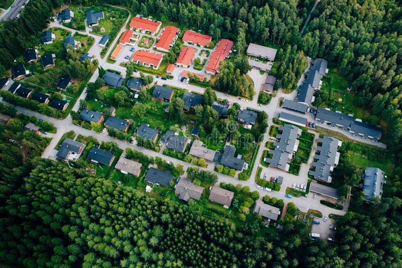 Aerial View of Residential Houses in Finland Stock Image - Image of ... Aerial View of Residential Houses in Finland Stock Image - Image of ...
