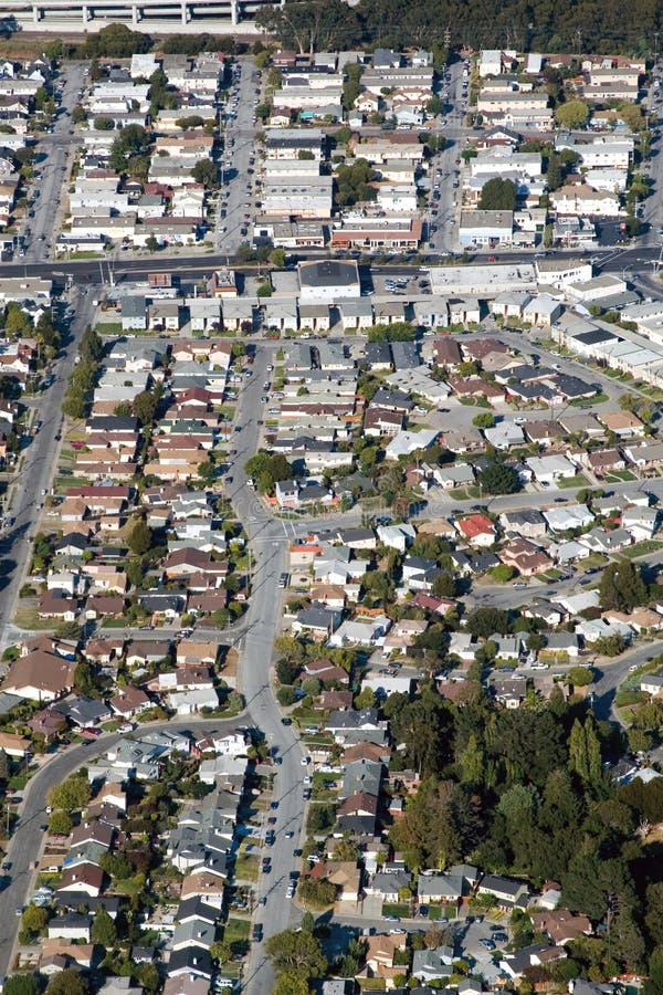 Aerial View of Residential Urban Sprawl Stock Image - Image of sprawl ...