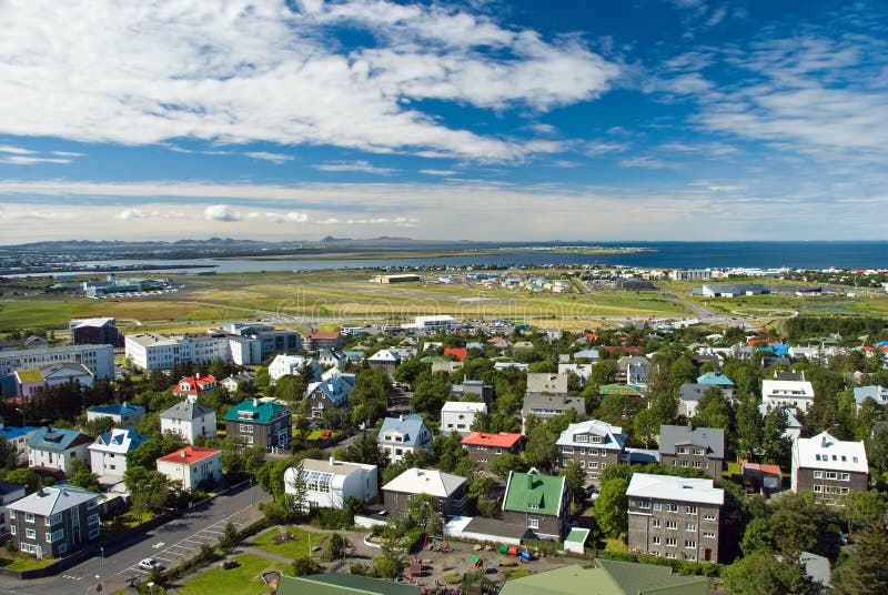 Aerial View of Reykjavik on Iceland Stock Photo - Image of island ...