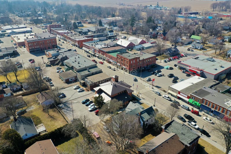 Aerial View of Ridgetown, Ontario, Canada Stock Photo - Image of ...