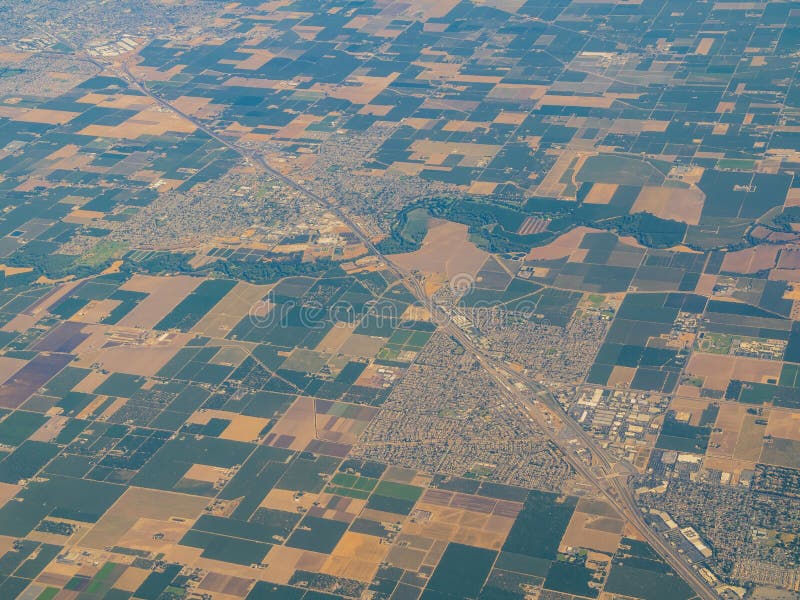 Aerial View of the Ripon, Salida Area Stock Photo - Image of united ...