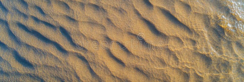 Aerial View of Ripples in Sand on a Beach Seashore Texture Pattern ...