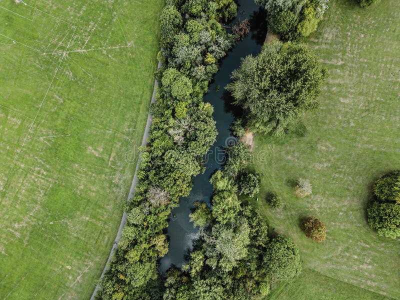 Aerial View of a River in Cannon Hill Stock Image - Image of cannon ...