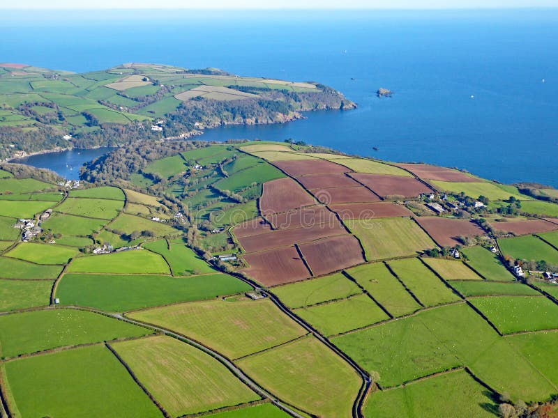 Aerial View of the River Dart Estuary , Devon Stock Image - Image of ...