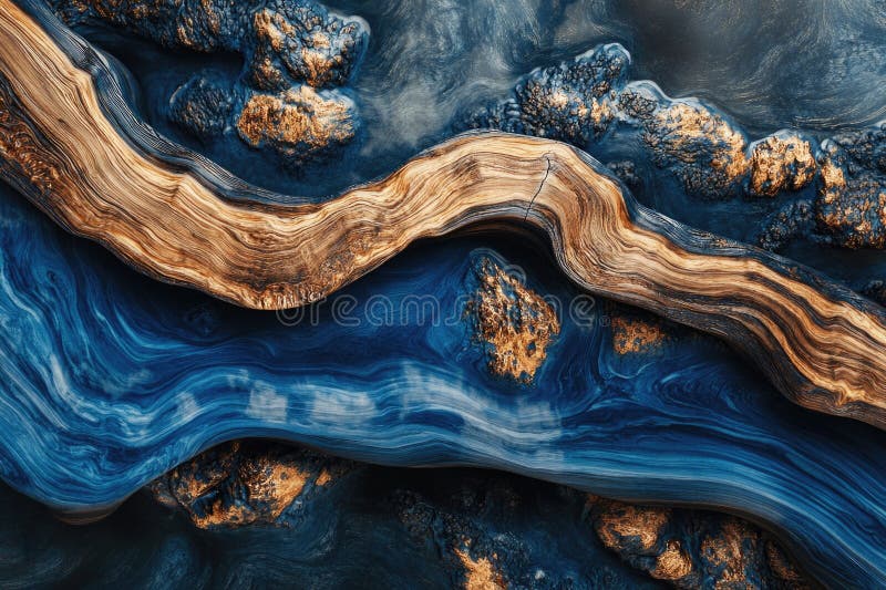 River and Rocks from Above stock image. Image of formation - 376927683