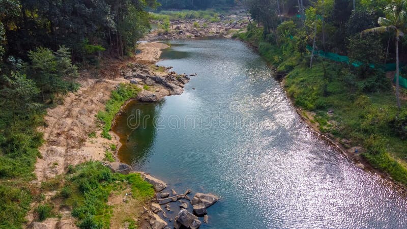 Aerial View of River at Munnar India Stock Image - Image of environment ...