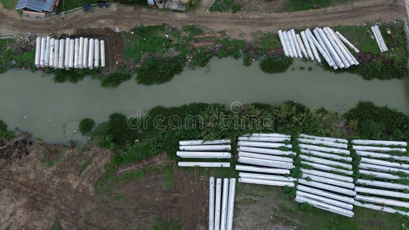 Aerial View of the River Project Construction Site Stock Image - Image ...