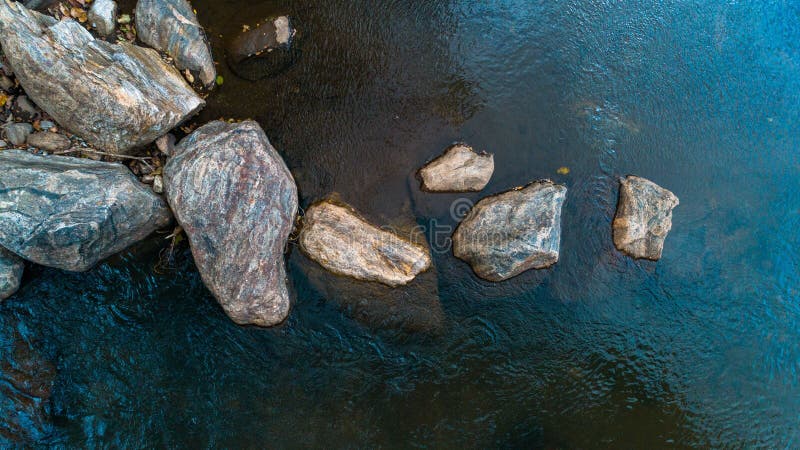 Aerial View of a River Stream Passing through Rocks Stock Photo - Image ... Aerial View of a River Stream Passing through Rocks Stock Photo - Image ...