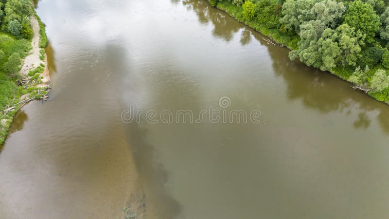 Aerial View of River. Two River Merging into One Stock Photo - Image of ...