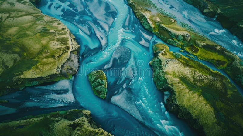 Aerial View River Valley Perfect Nature Backgrounds Stock Photos - Free ...