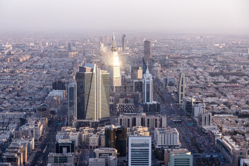 Aerial View of Riyadh, Capital of Saudi Arab Stock Image - Image of ...