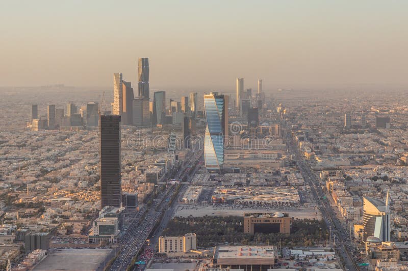 Aerial View of Riyadh, Capital of Saudi Arab Stock Photo - Image of ...