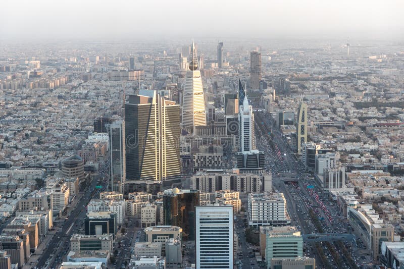 Aerial View of Riyadh, Capital of Saudi Arab Stock Photo - Image of ...