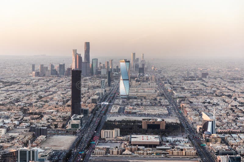 Aerial View of Riyadh, Capital of Saudi Arab Stock Image - Image of ...