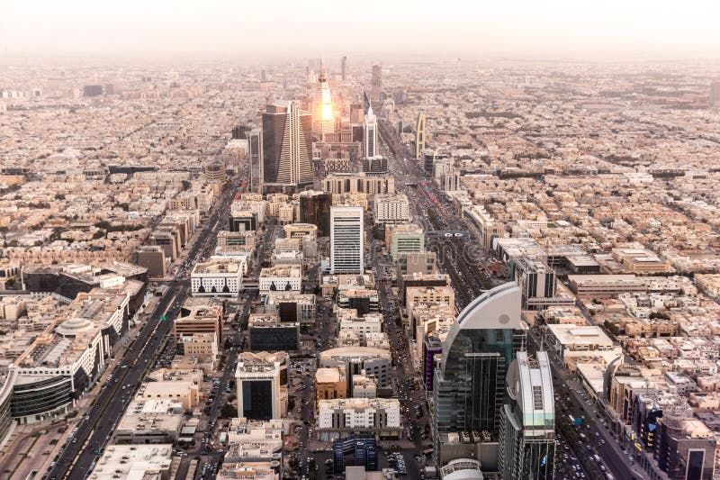 Aerial View of Riyadh, Capital of Saudi Arab Stock Image - Image of ...
