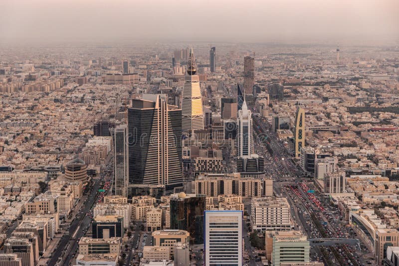 Aerial View of Riyadh, Capital of Saudi Arab Stock Image - Image of ...