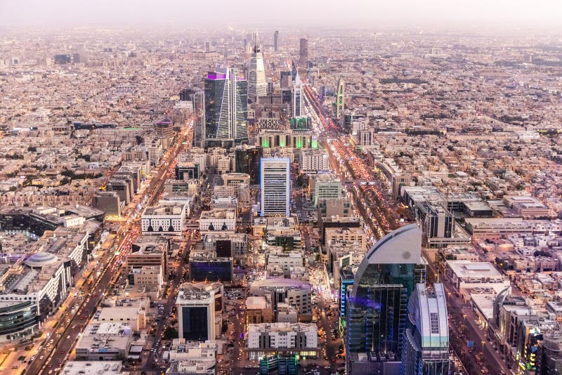 Aerial View of Riyadh, Capital of Saudi Arab Stock Image - Image of ...