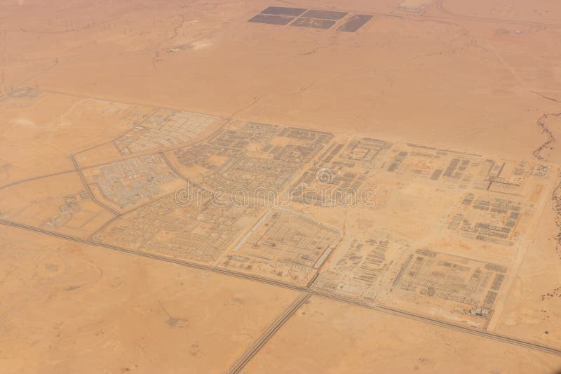 Aerial View of Riyadh Suburbs, Saudi Arab Stock Photo - Image of sand ...