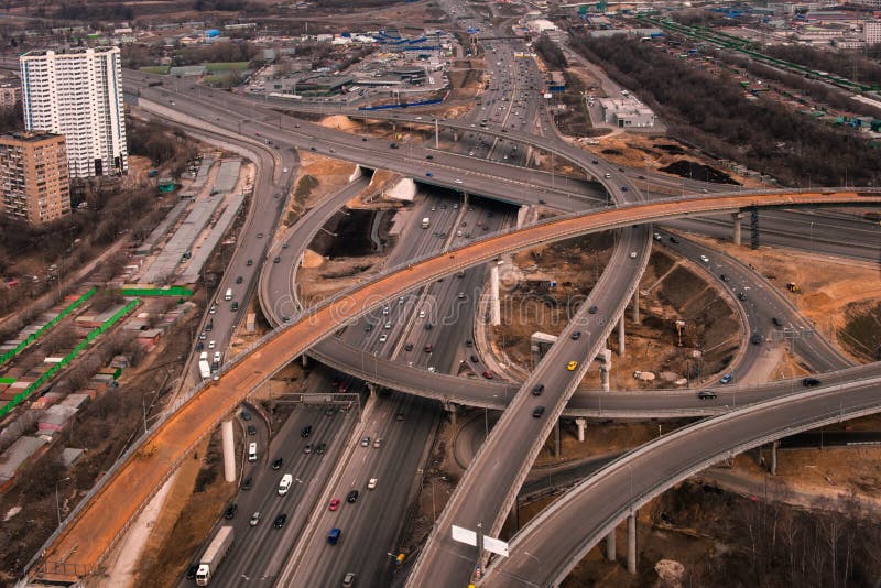 Aerial View of the road stock image. Image of cityscape - 55574009