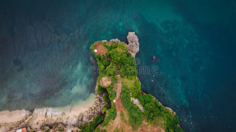 Aerial View on Rock Cliff and Shore Stock Photo - Image of bali, shore ...