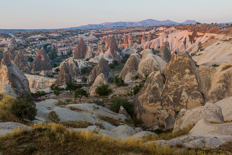 Aerial View of Rock Formations in Cappadocia, Turk Stock Image - Image ...